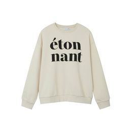 name it Sweatshirt 'FORIANA' Mädchen Größe 122/128 beige / schwarz