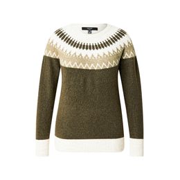 Vero Moda Curve Pullover 'VMCSIMONE' Damen Gr&ouml;&szlig;e XXL khaki / schilf / wei&szlig;