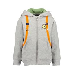 Blue Seven Sweatjacke Jungen Gr&ouml;&szlig;e 92 dunkelblau / hellgrau / gr&uuml;n / dunkelorange