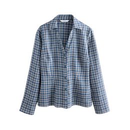 next Bluse Damen Gr&ouml;&szlig;e M saphir / taubenblau / schwarz / offwhite