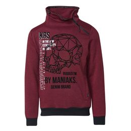Koroshi Sweatshirt Herren Gr&ouml;&szlig;e L rot / schwarz / wei&szlig;