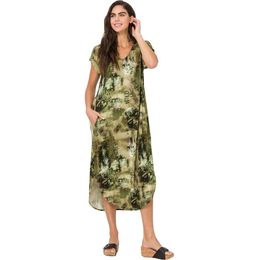 Heine Kleid in Khaki - 77% | Größe 38 | Damen-kleider