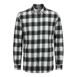 Jack & Jones Jack & Jones Hemd "Joshua" in Schwarz/ Wei&szlig; - 70% | Gr&ouml;&szlig;e M | Herren-plussize