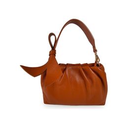 ORE10 Leder-Umhängetasche "Movar" in Hellbraun - (B)26 x (H)18 x (T)5 cm - 78% | Damen-taschen