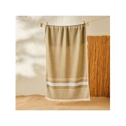 Bella Maison Strandtuch "Dot" in Khaki - 57% | Gr&ouml;&szlig;e 90x160 cm | Badtextilien