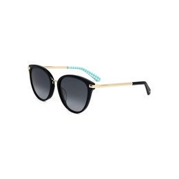 Kate Spade Damen-Sonnenbrille in Schwarz-Gold/ Dunkelblau - 74% | Gr&ouml;&szlig;e 53 | Damen-brillen
