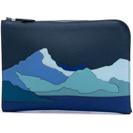 Herm&egrave;s Herm&egrave;s Clutches - Togo Swift Endless Road Clutch - Gr. unisize - in Blau - f&uuml;r Damen