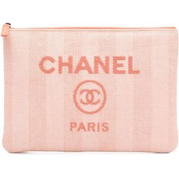 Chanel Clutches - Medium Tweed Deauville O Case - Gr. unisize - in Gold - f&uuml;r Damen