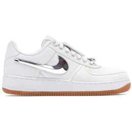 Nike Low-Top Sneaker - Nike Air Force 1 Low Travis Scott (AF100) - Gr. 37,5 (EU) - in Wei&szlig; - f&uuml;r Damen
