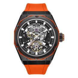 Police Uhren - Automatikuhr Dayton - Gr. unisize - in Orange - f&uuml;r Damen