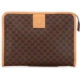 C&eacute;line Celine Clutches - Macadam Coated Canvas Clutch - Gr. unisize - in Braun - f&uuml;r Damen