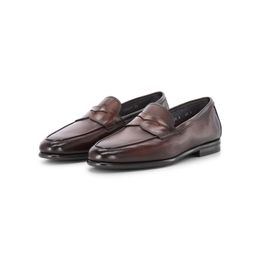 Santoni Low-Top Sneaker - Loafer aus Leder - Gr. 43,5 (EU) - in Braun - für Damen