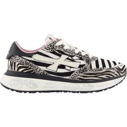 Premiata Low-Top Sneaker - Dames Lauryn Sneaker Wit/Zebra - Gr. 41 (EU) - in Wei&szlig; - f&uuml;r Damen