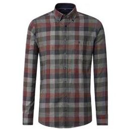 Langarmhemd Casamoda "Casamoda Freizeithemd kariert", Herren, Gr. XXL, Normalgrößen, rot, 100% Baumwolle, kariert, lässig geschnitten, Hemden