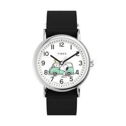 Timex Analog 'Timex Weekender x Peanuts - Van' Damen Gr&ouml;&szlig;e One Size schwarz / silber