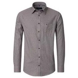 Langarmhemd Casamoda "Casamoda Freizeithemd Print", Herren, Gr. 4XL, Normalgrößen, orange, 100% Baumwolle, bedruckt, comfort fit, Hemden