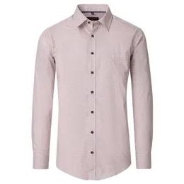 Langarmhemd Casamoda "Casamoda Freizeithemd Print", Herren, Gr. 4XL, Normalgrößen, rosa (rosarot), 100% Baumwolle, bedruckt, lässig geschnitten, Hemden