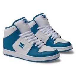 Sneaker DC Shoes "Manteca 4 Hi", Gr. 5,5(36,5), blau (blau, weiß), Obermaterial: Leder (Kuh) / Futter: Textil / Außensohle: Gummi, Schuhe