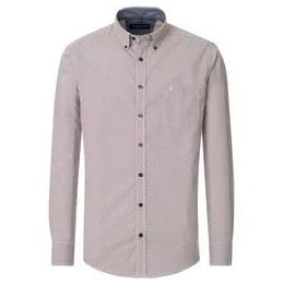 Langarmhemd Casamoda "Casamoda Freizeithemd Print", Herren, Gr. L, primary_ausgabeGroessentyp, rot, 100% Baumwolle, bedruckt, comfort fit, Hemden