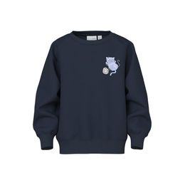 name it Sweatshirt 'NMFVENUS' Mädchen Größe 104 navy / hellblau / weiß