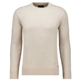 Rundhalspullover Ragman, Herren, Gr. 58, beige, melange, 820, 95% Baumwolle 5% Kaschmir, ohne Ausschnitt, Pullover