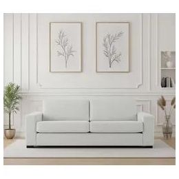 3-Sitzer Home Affaire "Branwell", beige (sand), B:226cm H:86cm T:96cm, 100% Polyester, Sofas, Breite 226 cm, Struktur fein, mit Wellenunterfederung