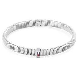 Armband Tommy Hilfiger "STRETCH BRACELETS", edelstahlfarben, blau, weiß, rot, Armbänder, Damen, 16,5cm, Edelstahl