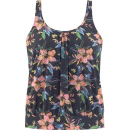 Lascana Damen Tankini-Top anthrazit-bedruckt Größe 44