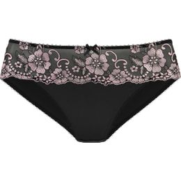 Lascana Damen Bikinislip schwarz-rose Gr&ouml;&szlig;e 48/50