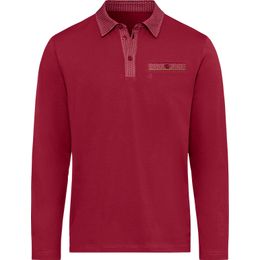 Marco Donati Herren Langarm-Poloshirt kirsche Größe 44/46