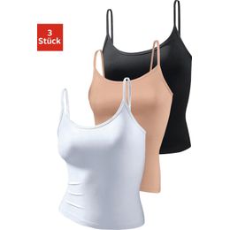 Damen Unterhemd beige, schwarz, wei&szlig; Gr&ouml;&szlig;e 48/50