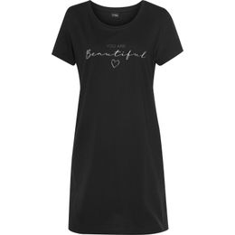 Damen Bigshirt schwarz Gr&ouml;&szlig;e 40/42