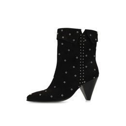 Sacha London SACHA Stiefeletten Damen Gr&ouml;&szlig;e 40 schwarz / wei&szlig; Winterschuhe