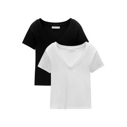 Pull&Bear Pull&bear Shirt female Black, White size XL