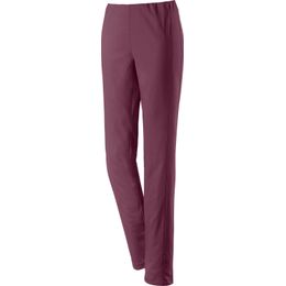 Damen Hose mit Dehnbund, Viskose-Qualit&auml;t weinrot Gr&ouml;&szlig;e 48