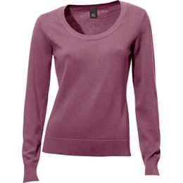 Heine Damen Rundhalspullover aus Feinstrick mauve Gr&ouml;&szlig;e 50