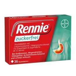 BAYER Rennie zuckerfrei Kautabletten 36 St