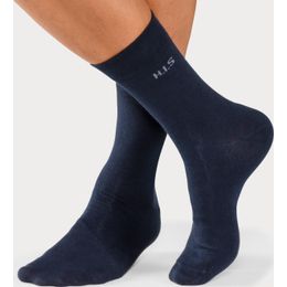 H.I.S. Herren Socken 1x marine, 1x jeansblau-meliert, 1x jeans-meliert, 1x hellblau-meliert Größe 39/40