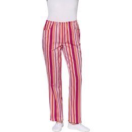 CR&Eacute;ATION L Damen Schlupfhose aus Baumwolle apricot-rot-gestreift Gr&ouml;&szlig;e 40