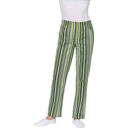 CR&Eacute;ATION L Damen Schlupfhose aus Baumwolle gr&uuml;n-gestreift Gr&ouml;&szlig;e 48