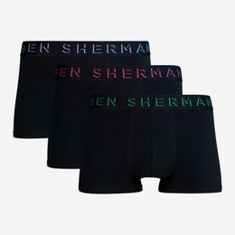 Ben Sherman 3er-Pack schwarze Boxershorts mit Logo