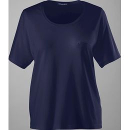 Damen Sportshirt mit Stickerei marine + hellblau Gr&ouml;&szlig;e 44/46