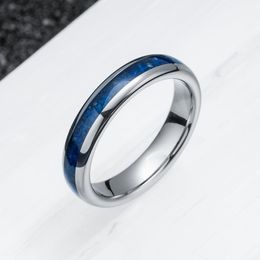 Holzkern Rings Women Tungsten und Lapislazuli