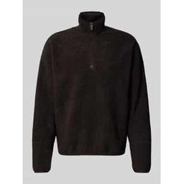 Sweatshirt mit Troyer-Kragen