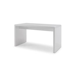 Salesfever Schreibtisch 140x70 cm modern Plattenstärke 45 mm MDF Hochglanz in Weiß | Gr.: onesize