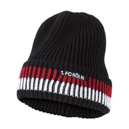 Fu&szlig;ballverein 1. FC K&ouml;ln M&uuml;tze "Strickbeanie 1. FC K&ouml;ln" in Schwarz | Gr.: onesize
