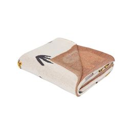 Beliani Kuscheldecke SAMEO in Bunt/Beige/Schwarz - (W) 130 x (H) 0.5 x (L) 170 cm | Gr.: onesize