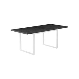 B&D Home Ausziehstisch LEVIN in Marmor-Schwarz - (B)120-160 x (H)76 x (T)80 cm | Gr.: onesize