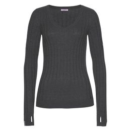 Kangaroos V-Ausschnitt-Pullover in anthrazit | Gr.: 32/34