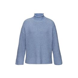 Buffalo Stehkragenpullover in blau meliert | Gr.: 36-38